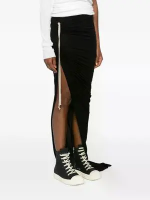 Rick Owens Edfu Drawstring Slit Skirt - Black