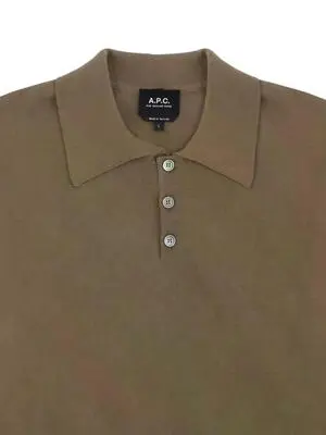 A.p.c. Logo-detail Polo Shirt - Brown