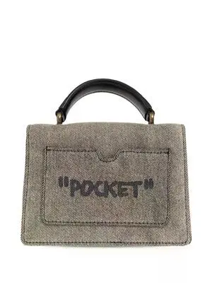 Off-White Baby Jitney Tote Bag With Logo Plaque