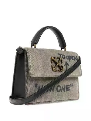 Off-White Baby Jitney Tote Bag With Logo Plaque