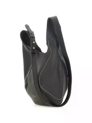 GIANNI CHIARINI Medium Juno Shoulder Bag With Contrast Stitching - Black