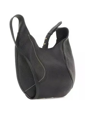 GIANNI CHIARINI Medium Juno Shoulder Bag With Contrast Stitching - Black