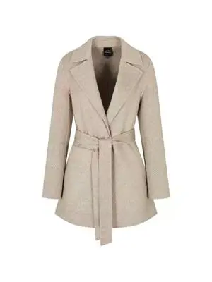 Armani Exchange Belted Herringbone Coat