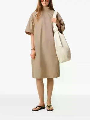 Ami Mock-neck Buttoned Dress