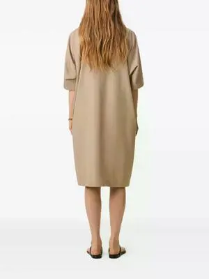 Ami Mock-neck Buttoned Dress