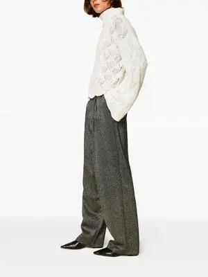 TWINSET Herringbone Palazzo Pants