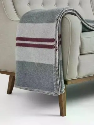 Brunello Cucinelli Striped Double-cloth Throw Blanket