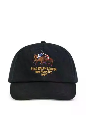 Polo Ralph Lauren Horse-embroidery Baseball Cap - Black