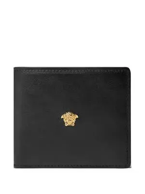 Versace La Medusa Appliqué Bi-fold Wallet - Black