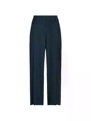 Brunello Cucinelli Chalkstripe Slouchy Trousers - Blue