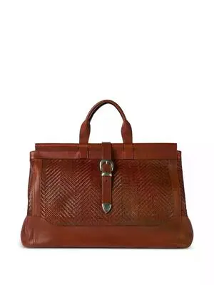 Brunello Cucinelli Leather Holdall Bag - Brown