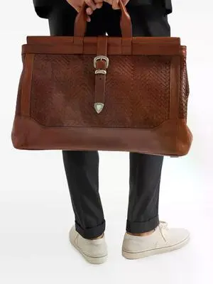 Brunello Cucinelli Leather Holdall Bag - Brown
