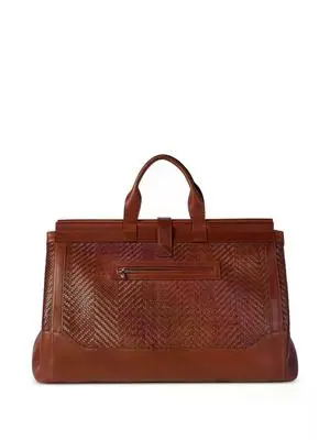 Brunello Cucinelli Leather Holdall Bag - Brown