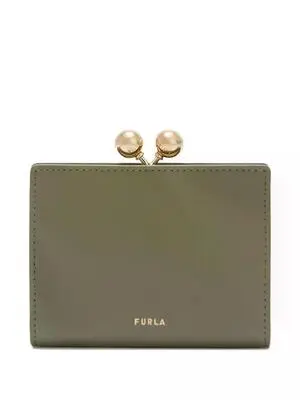 Furla Dots-clasp Leather Coin Purse - Green