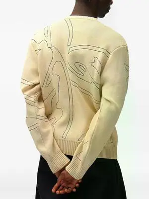 ARTE ANTWERP Long-sleeve Crew Neck Sweater - Neutrals