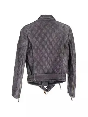 Gucci Monogram Leather Biker Jacket