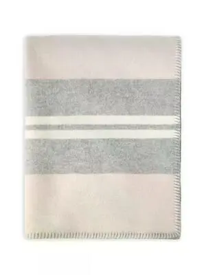 Brunello Cucinelli Striped Double-cloth Throw Blanket - Neutrals