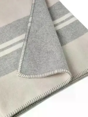 Brunello Cucinelli Striped Double-cloth Throw Blanket