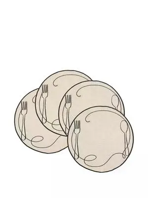 MISETTE Line Drawing Linen Placemats