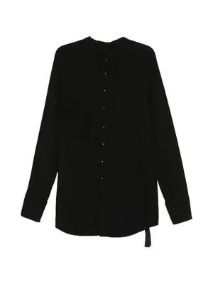 ISAAC SELLAM EXPERIENCE Button Trim Shirt - Black