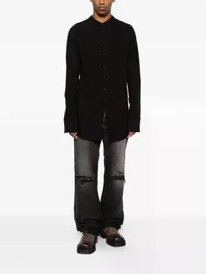 ISAAC SELLAM EXPERIENCE Button Trim Shirt - Black