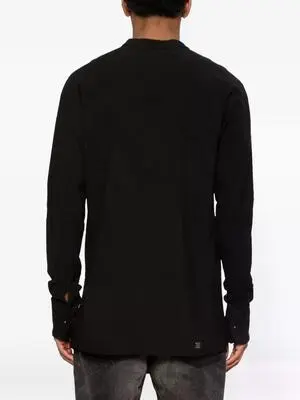 ISAAC SELLAM EXPERIENCE Button Trim Shirt - Black