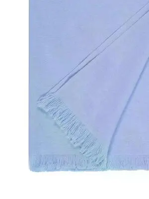 Eric Bompard Fringed Scarf - Blue