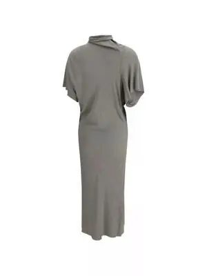 Rick Owens Draped Midi Dress - Grey