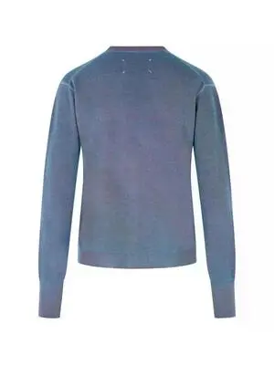MAISON MARGIELA Patch-pocket V-neck Cardigan - Blue