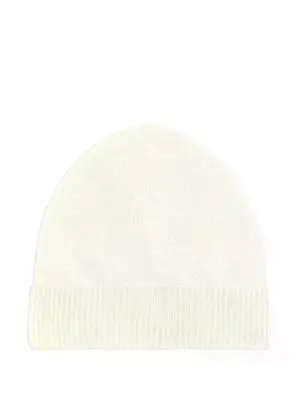 Eric Bompard Ribbed Beanie Hat - Neutrals