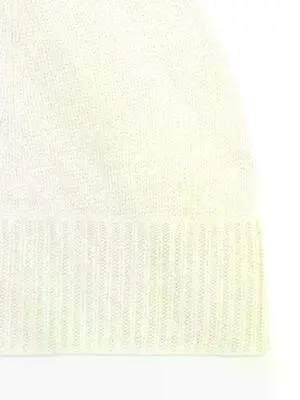 Eric Bompard Ribbed Beanie Hat - Neutrals