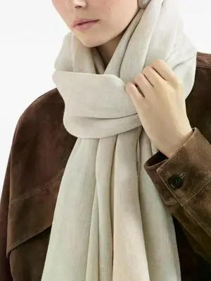 Brunello Cucinelli Sparkling Linen Scarf - Neutrals