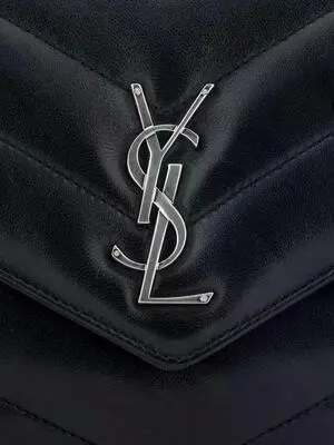 Saint Laurent Small Loulou Chevron Logo-plaque Shoulder Bag