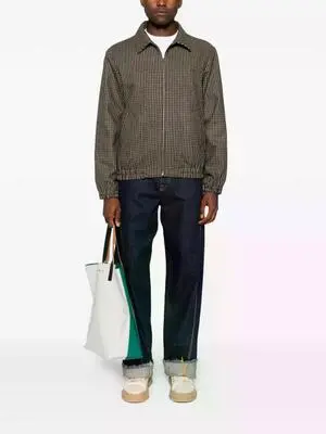 A.p.c. Houndstooth Zip Shirt Jacket