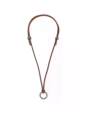 Brunello Cucinelli Keyring Pendant Necklace - Brown