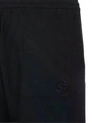 Giorgio Armani Textured Logo Trousers - Black