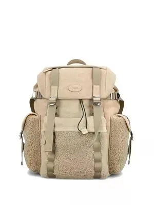 TOD'S Shearling Trim Backpack