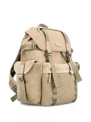 TOD'S Shearling Trim Backpack