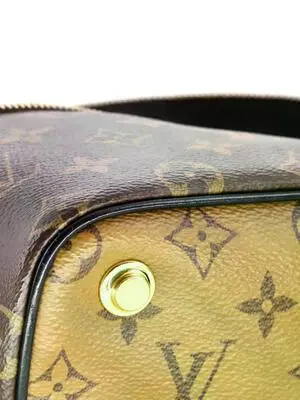 LOUIS VUITTON Vanity Handbag Reverse Monogram Canvas Pm Satchel - Brown