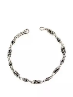 AMAL GUESSOUS Floral Bead Necklace - Silver