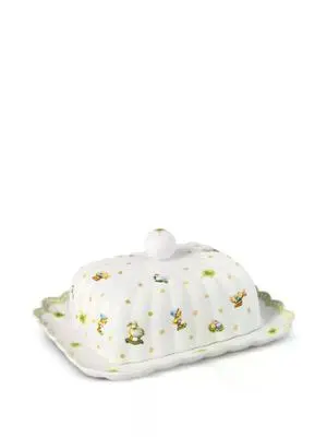 VILLEROY & BOCH Easter Delight Pattern Butter Dish - White