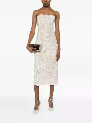 Ermanno Scervino Midi Strapless Dress