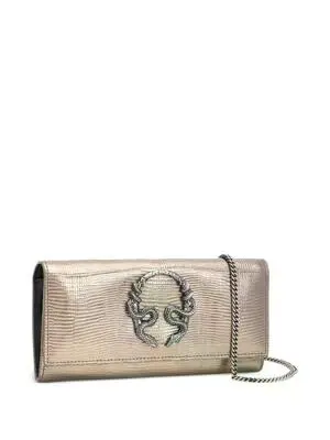 Roberto Cavalli Metallic Reptile-effect Wallet