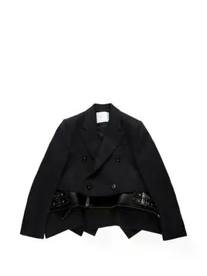 Sacai Notched Lapel Outerwear For Women