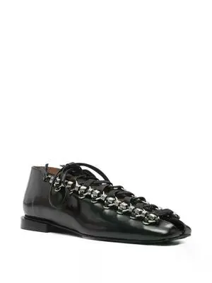 Toga Lace-up Leather Pumps