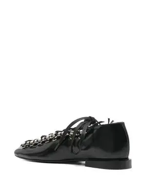 Toga Lace-up Leather Pumps