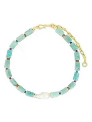 LIZZIE FORTUNATO Baroque Beaded Necklace - Blue