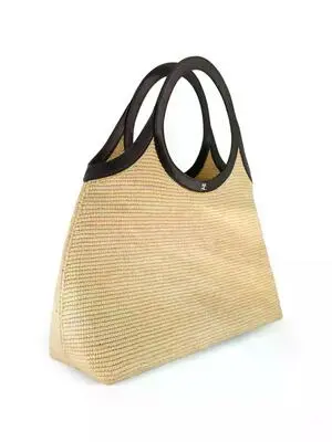 COURREGES Holy Raffia Tote - Neutrals