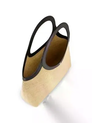 COURREGES Holy Raffia Tote - Neutrals