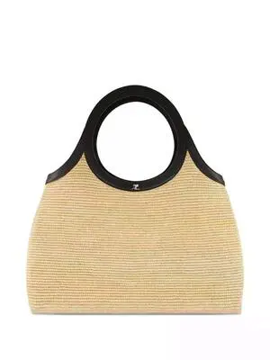 COURREGES Holy Raffia Tote - Neutrals